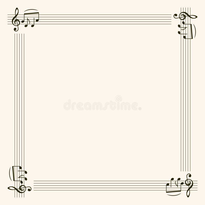 Frame with music note stock vector. Illustration of frame - 116733592