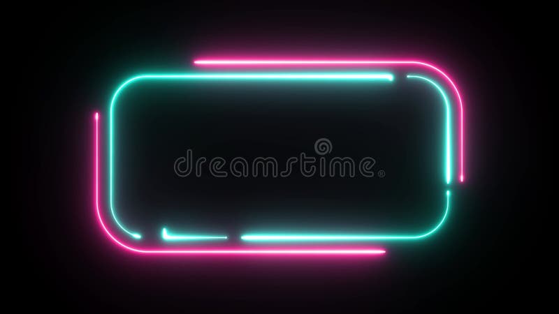 Neon Square Frame and Mix Two Frames Walk and Color Change Frame Color ...
