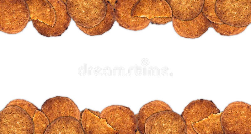 Frame Oatmeal and Wheat Ears on Burlap Background Stock Image - Image ...