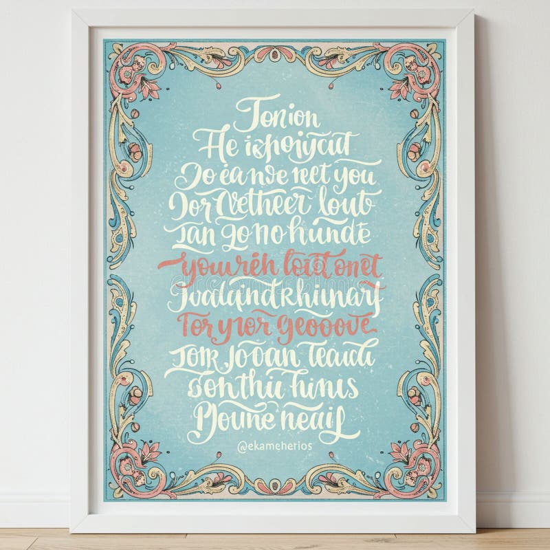 Cursive Floral Writing Stock Illustrations – 322 Cursive Floral Writing ...