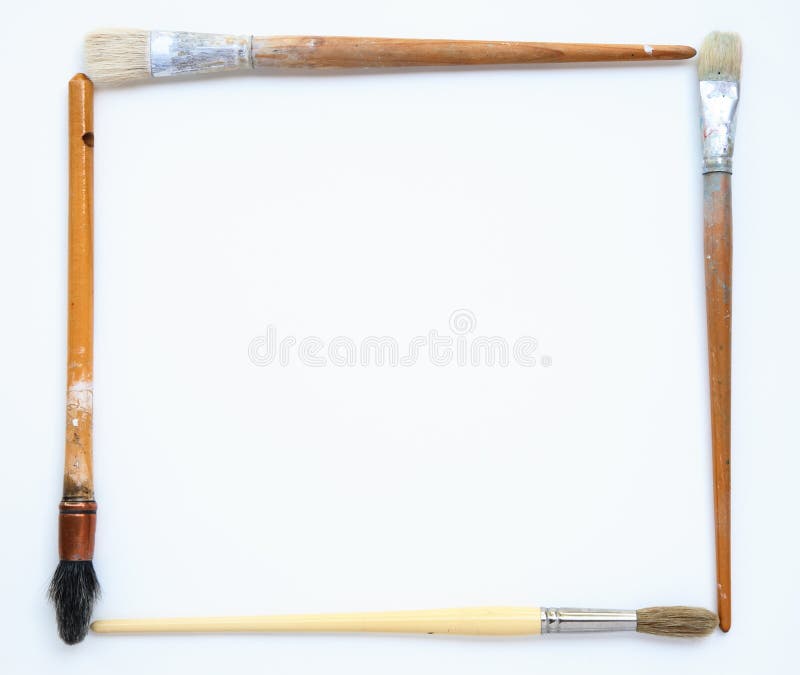 Paint Brushes , Paint and Frame Autumn Stock Photo - Image of kind ...