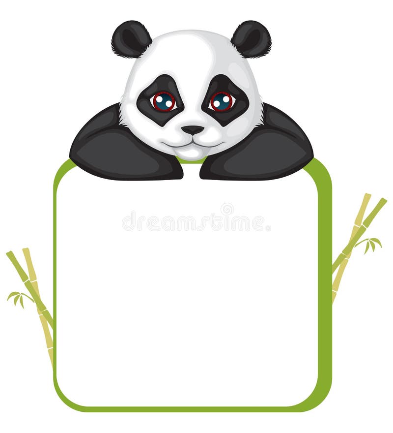 Panda frame / border stock vector. Illustration of bear - 22690532