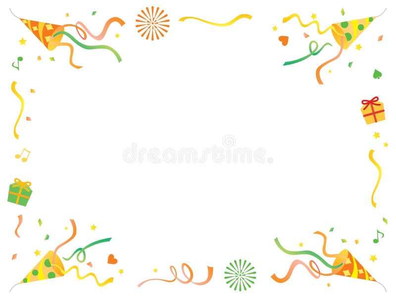 Frame of the party popper. stock vector. Illustration of circle - 271410023