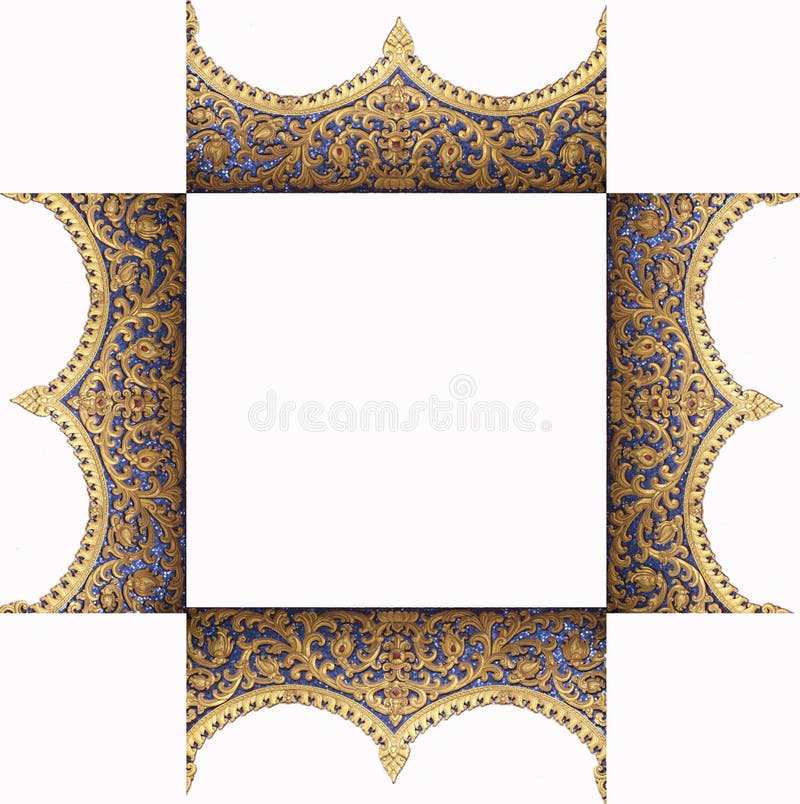 Frame of the Pattern of the Temple Stock Illustration - Illustration of ...