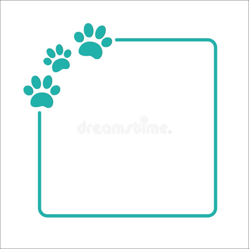Dog Paw Print Corner Stock Illustrations – 53 Dog Paw Print Corner ...