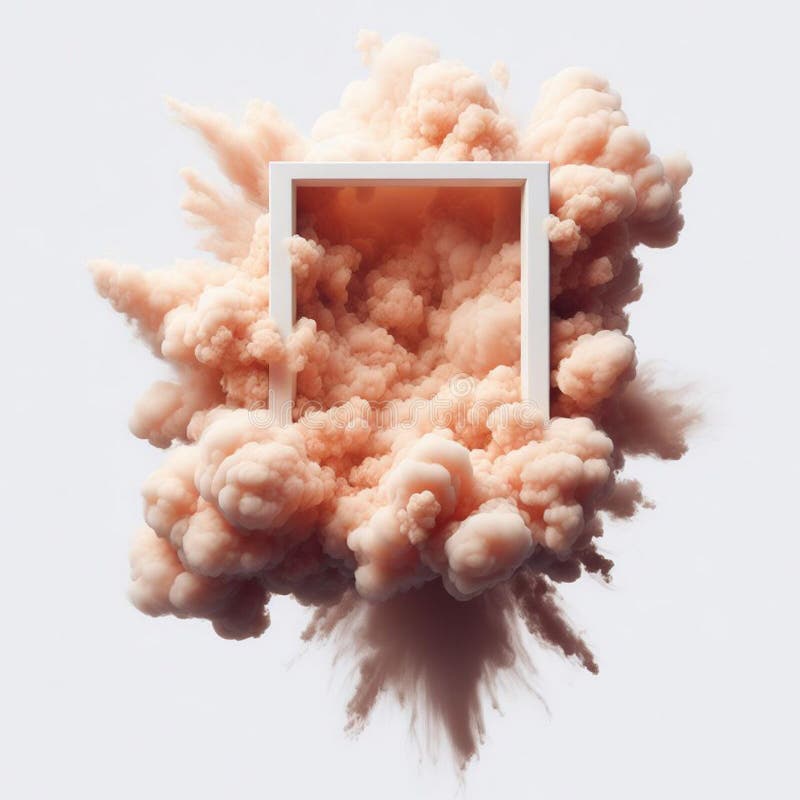 Frame of peach smoke stock illustration. Illustration of motto - 319853786