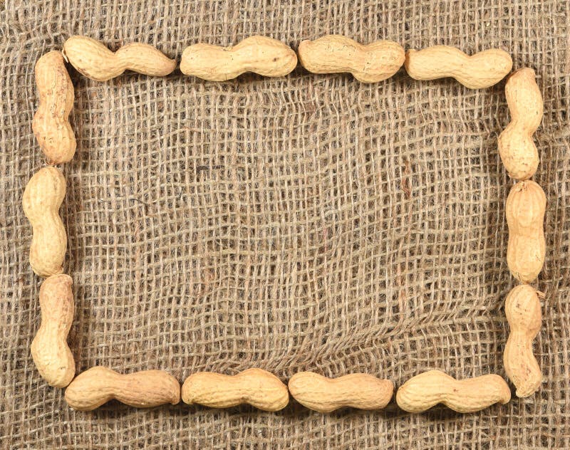 Frame of the Peanuts with the Shell Top View Stock Image - Image of ...