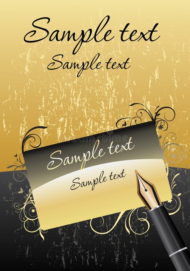 Frame with pen stock vector. Illustration of digitally - 7458495