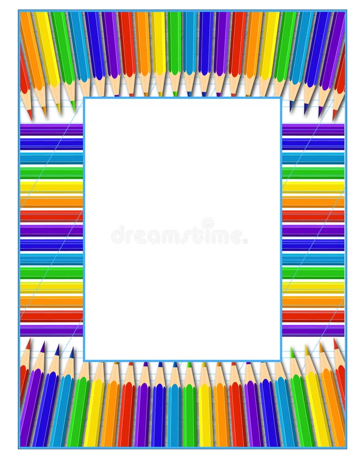 Pencil border stock vector. Illustration of public, illustrated - 14909539