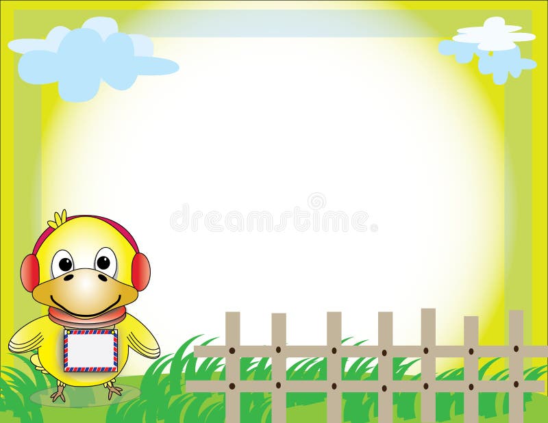 Frame Photo for Kids Yellow Stock Illustration - Illustration of yellow ...