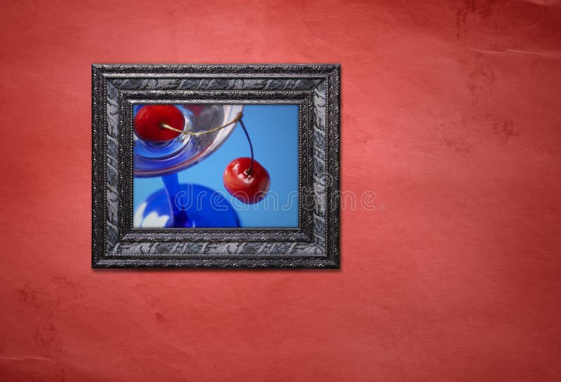 Frame with picture stock image. Image of liquor, classical - 4857527