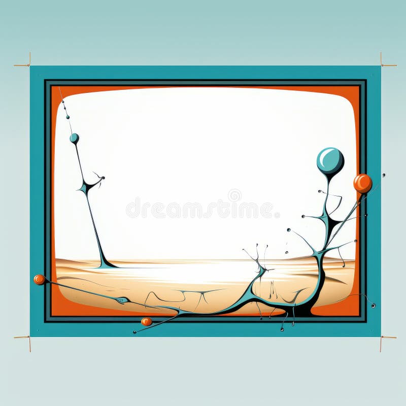 A Frame with a Picture of a Brain on it Stock Illustration ...