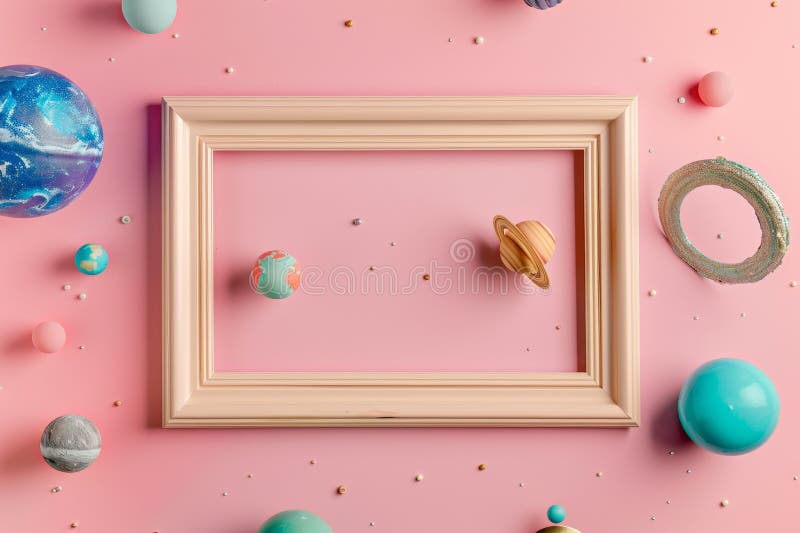 A Frame with a Picture of Planets and a Star in it with Generative AI ...