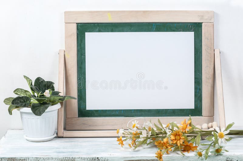 Frame for a Picture on a Wooden Table Stock Photo - Image of pure ...