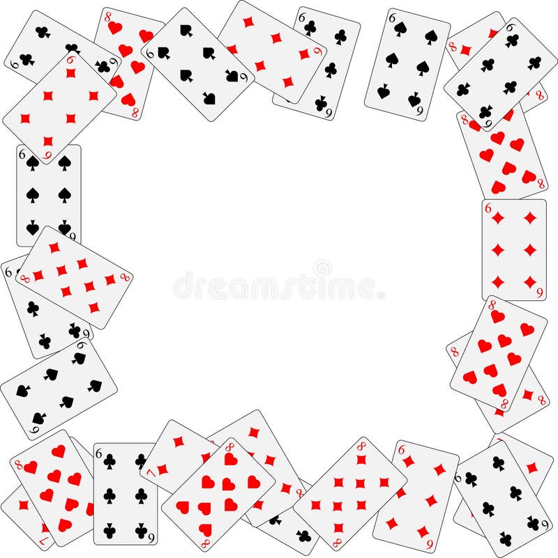 Playing cards frame stock illustration. Illustration of game - 28689913