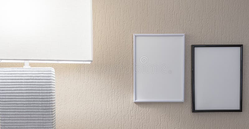 Frame in Portrait Mode on a Work Space. Stock Photo - Image of poster ...