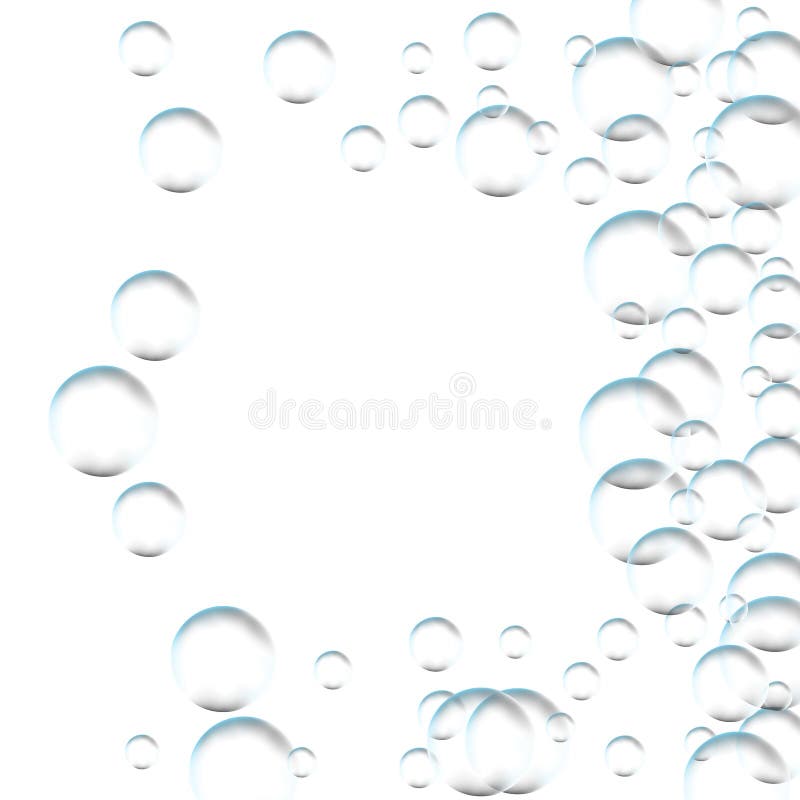 Frame for Processing of Transparent Bubbles. Background of Air B Stock ...