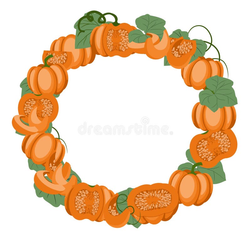 Frame with a Pumpkin. Vector Illustration Stock Illustration ...