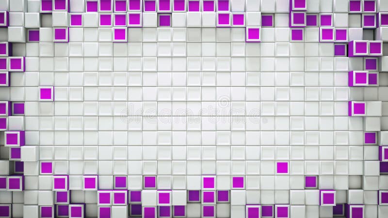 Frame Of Purple 3D Boxes And Free Space Abstract Background Stock ...
