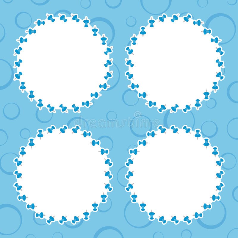 Frame with Push Pin for Banner, Poster, and Greeting Card Stock Vector ...