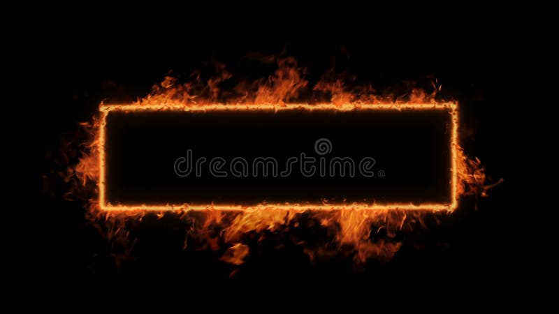 Frame of Fire for Titles in Center Stock Video - Video of hell, fiery ...