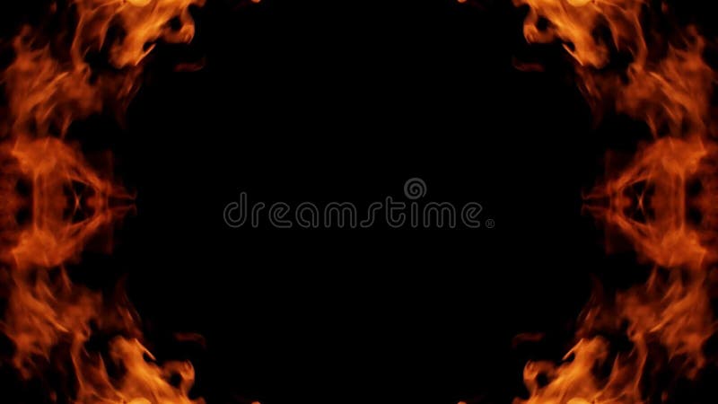 Frame of Real Fire for Title in Center, Looped Video Stock Video ...