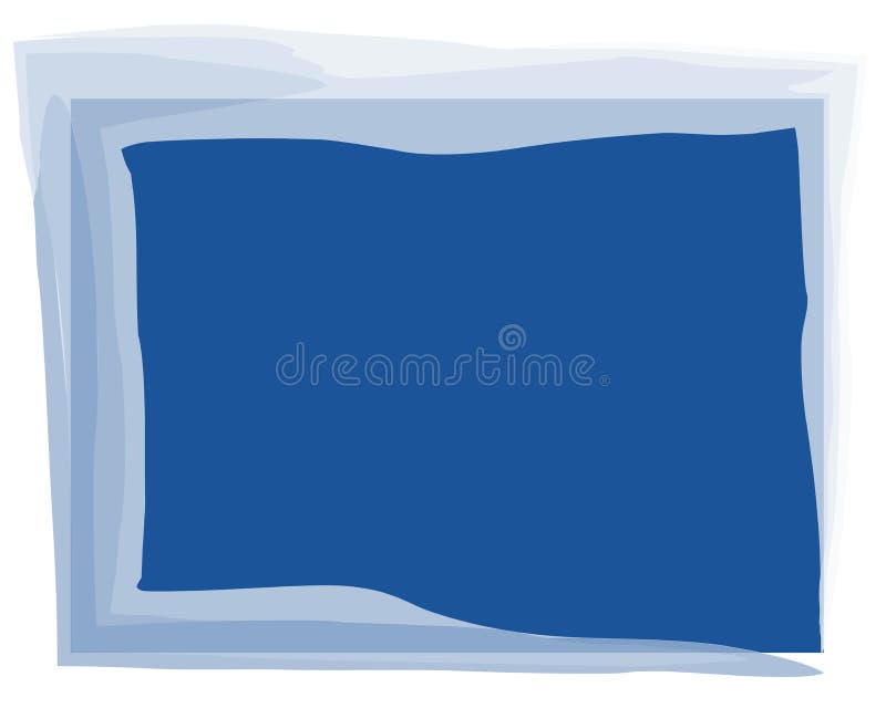 Frame Rectangle Blue Brush Stroke Stock Illustration - Illustration of ...