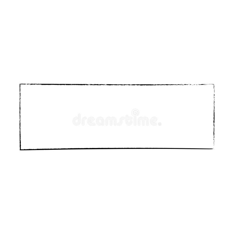 Frame Rectangle Elongated Element, Outline Border Grunge Shape Icon ...