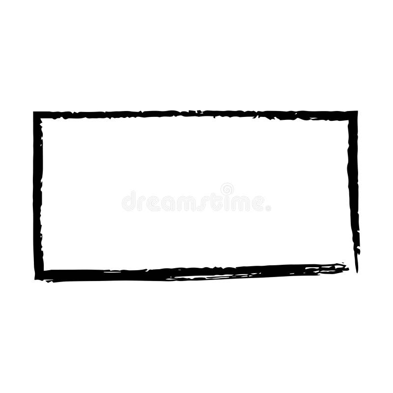 Frame Rectangle Outline Border Grunge Shape Icon, Vertical, Rectangle ...