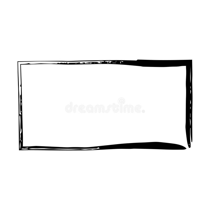 Frame Rectangle Outline Border Grunge Shape Icon, Vertical, Rectangle ...