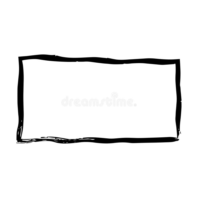 Frame Rectangle Outline Border Grunge Shape Icon, Vertical, Rectangle ...