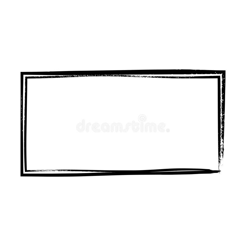 Frame Rectangle Outline Border Grunge Shape Icon, Vertical, Rectangle ...