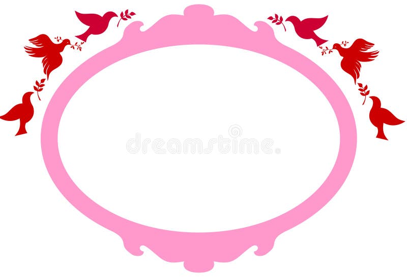 Frame with red birds stock illustration. Illustration of round - 10128163