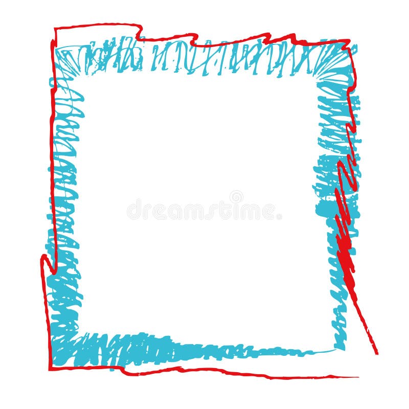 A Frame of Red and Blue Colors on a White Background for Your Designs ...