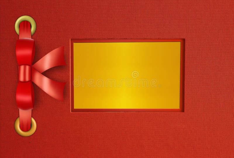 Frame with red bow stock illustration. Illustration of card - 16945719