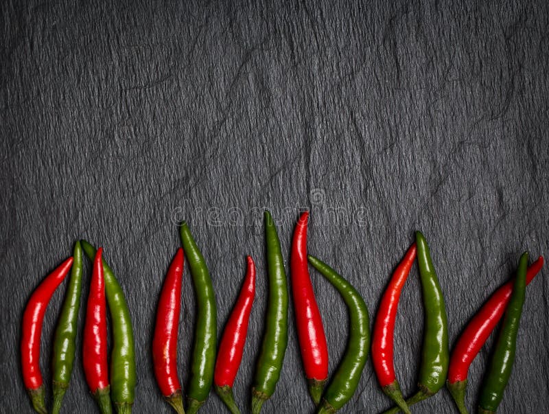 Frame of Red Chile Pepper on White Wooden Table Stock Photo - Image of ...