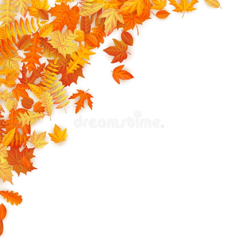 Autumn Leaves Background with Red, Orange, and Yellow Falling. EPS 10 ...