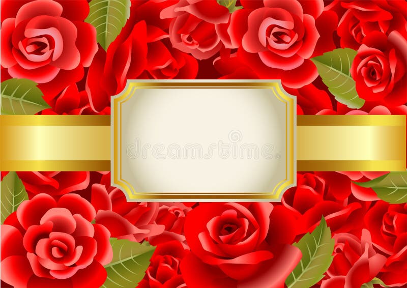 Gold Frame Red Rose Stock Illustrations – 4,142 Gold Frame Red Rose ...