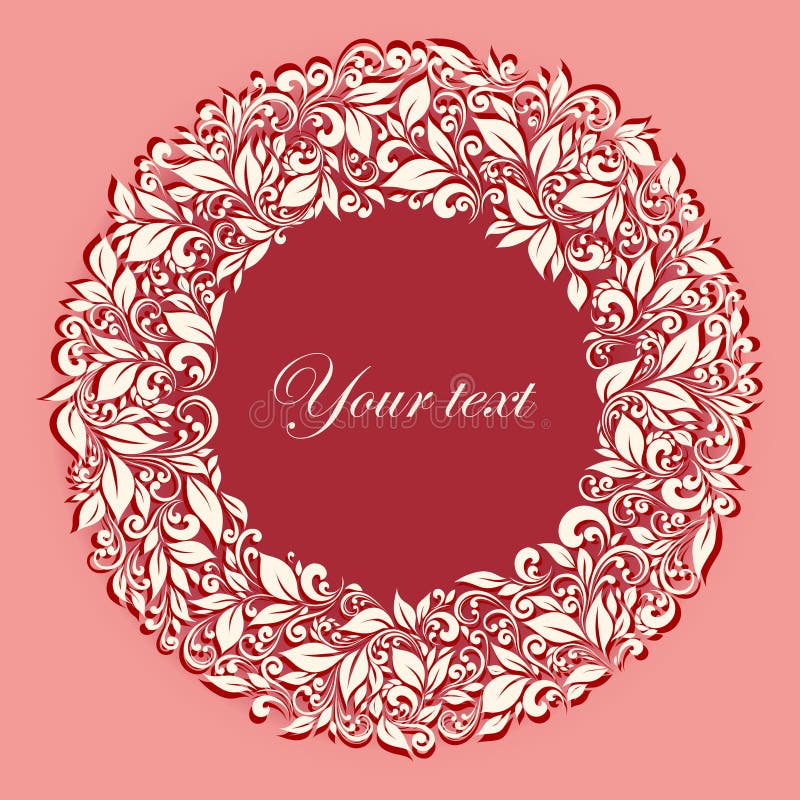 Frame redondo ilustração do vetor. Ilustração de ornamento - 23416292