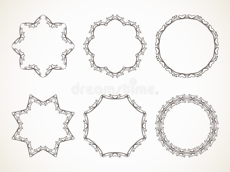 Frame redondo ilustração do vetor. Ilustração de redondo - 64751035