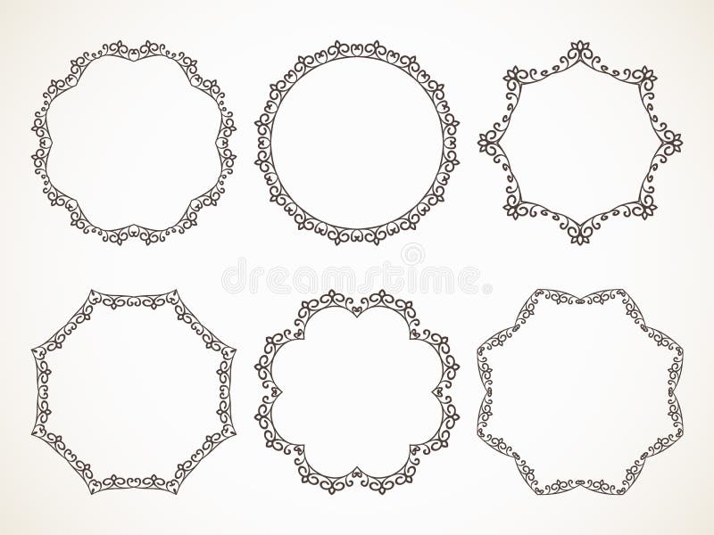 Frame redondo ilustração do vetor. Ilustração de redondo - 64751035