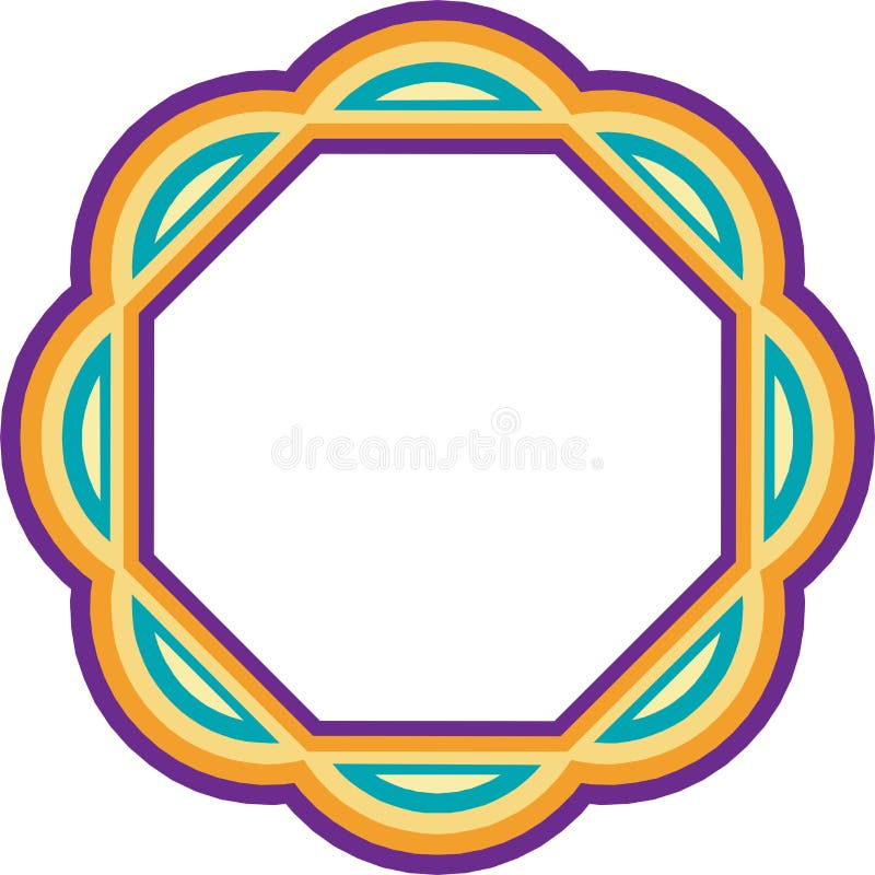 Frame redondo decorativo ilustração do vetor. Ilustração de estrutura ...