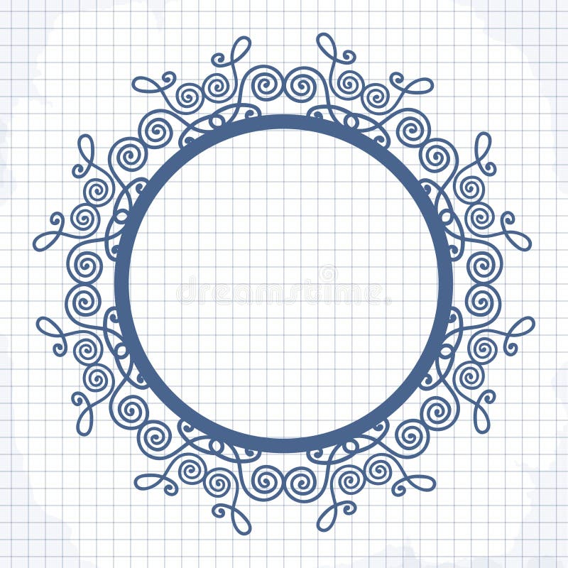 Frame redondo do vintage ilustração do vetor. Ilustração de real ...