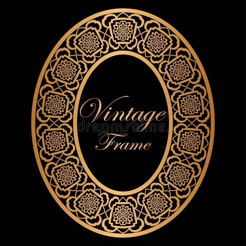 Frame redondo do vintage ilustração do vetor. Ilustração de elegante ...