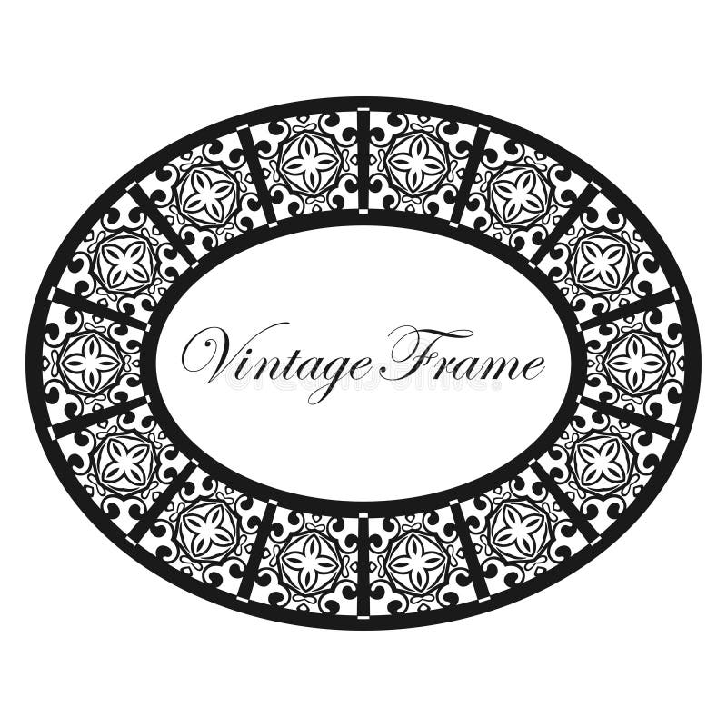 Frame redondo do vintage ilustração do vetor. Ilustração de quadro ...