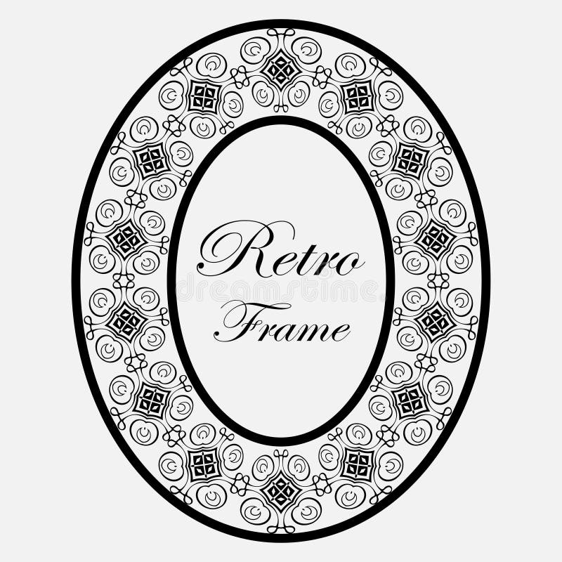 Frame redondo do vintage ilustração do vetor. Ilustração de elegante ...