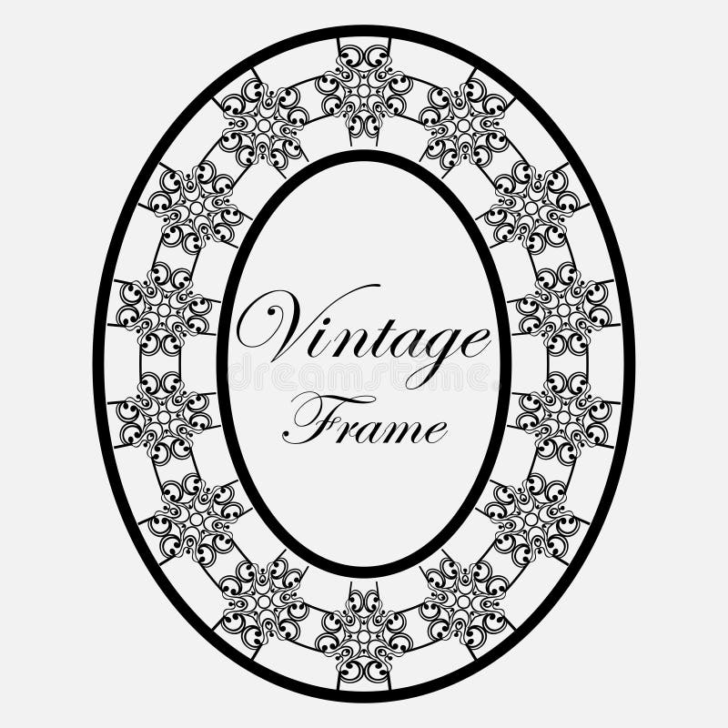 Frame redondo do vintage ilustração do vetor. Ilustração de papel ...