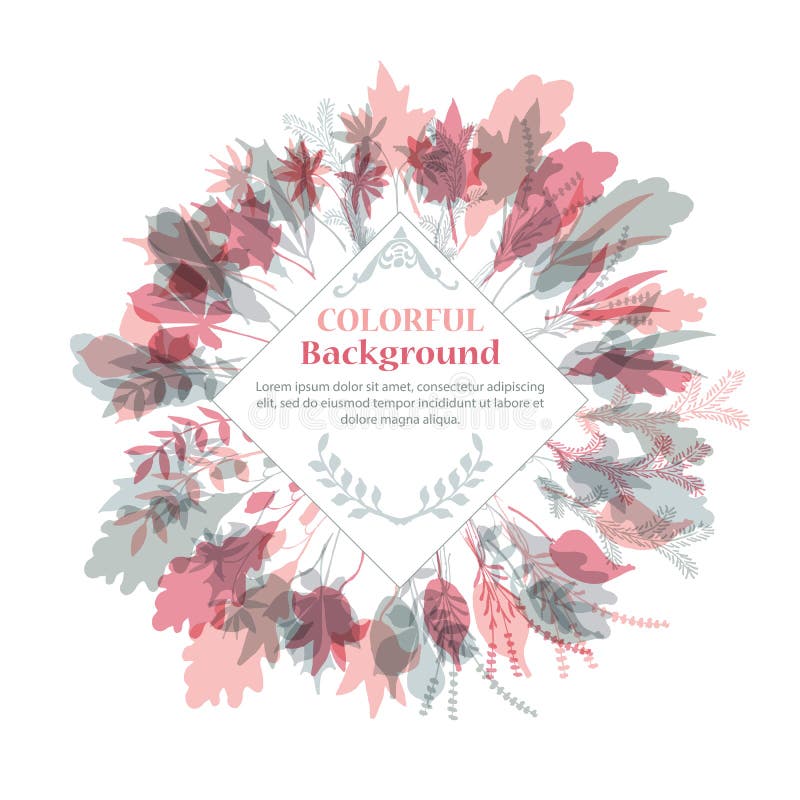 Frame Redondo Outonal Grinalda Das Folhas De Outono Ilustração do Vetor ...