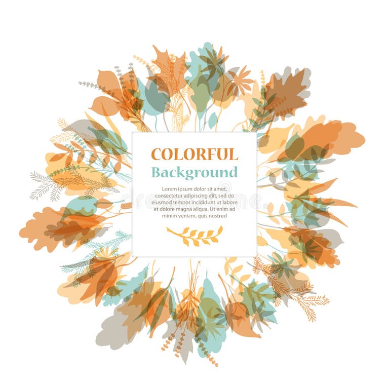 Frame Redondo Outonal Grinalda Das Folhas De Outono Ilustração do Vetor ...