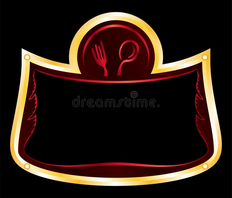 Frame for restaurant stock vector. Illustration of medal - 21737488